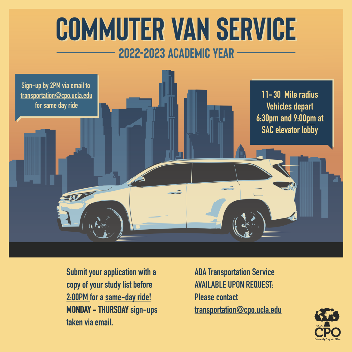 CPO Commuter Van Service | Basic Needs